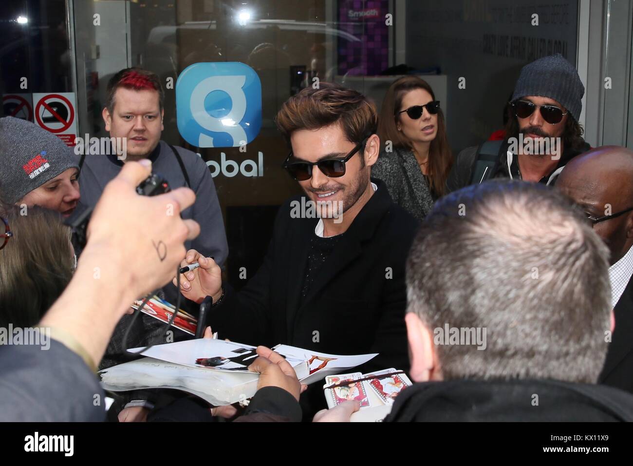 Zac Efron seen leaving Global studios after Capital radio Featuring ...