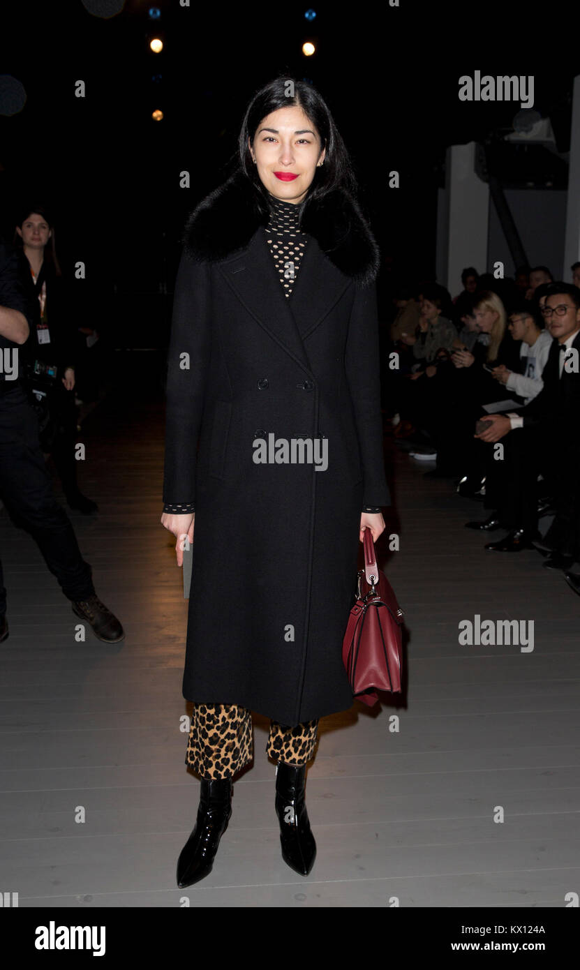 Caroline Issa on the front row during the John Lawrence Sullivan Autumn ...