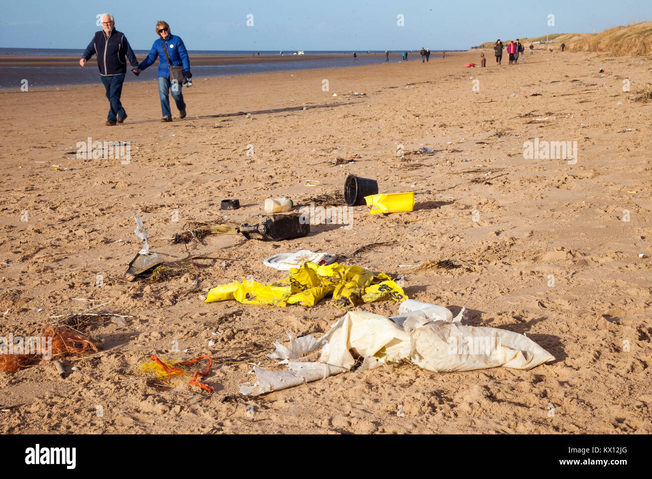 Plastic containers washed up on beach hi-res stock photography and ...