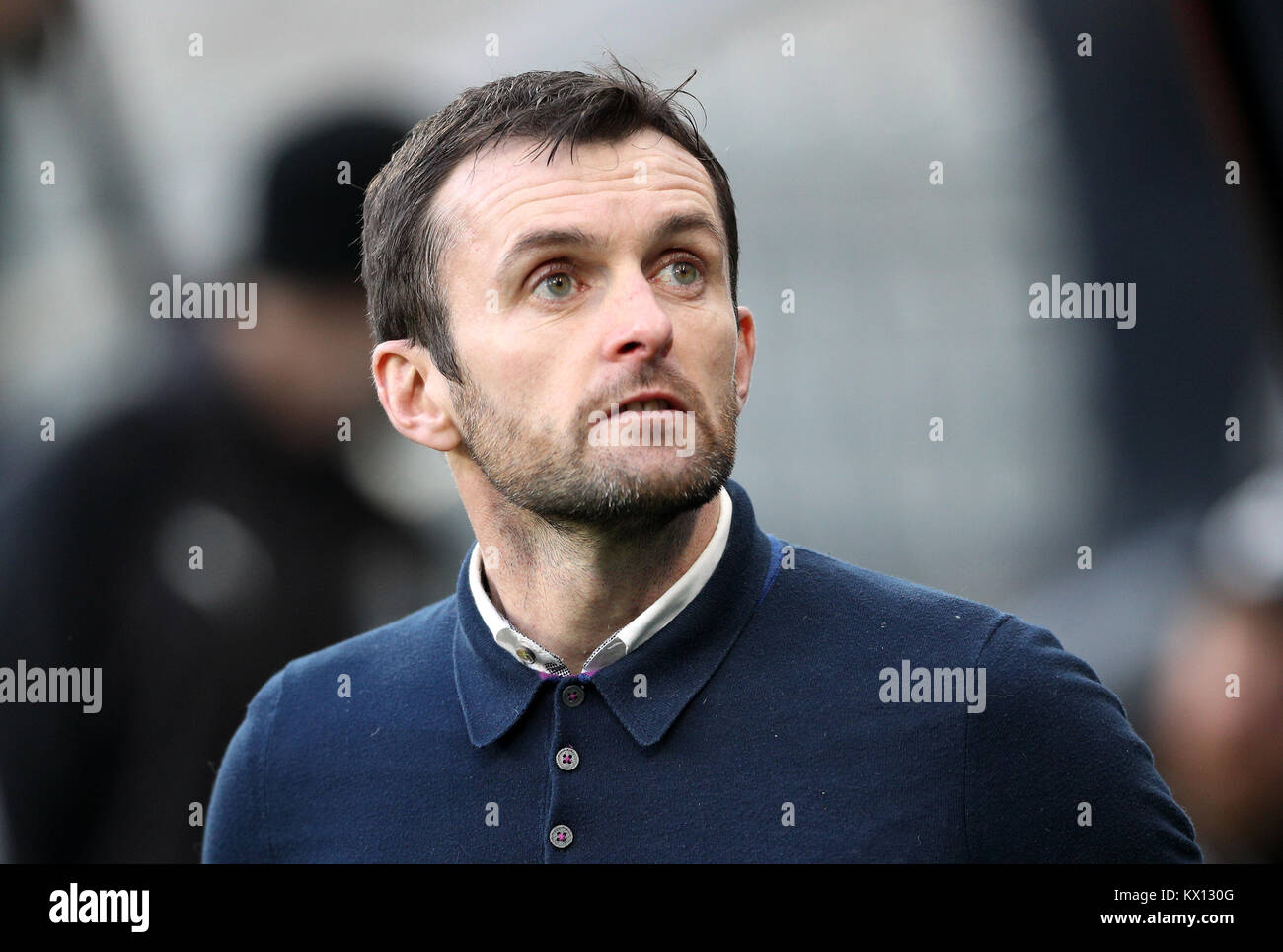 Luton manager Nathan Jones before the FA Cup, third round match at St ...