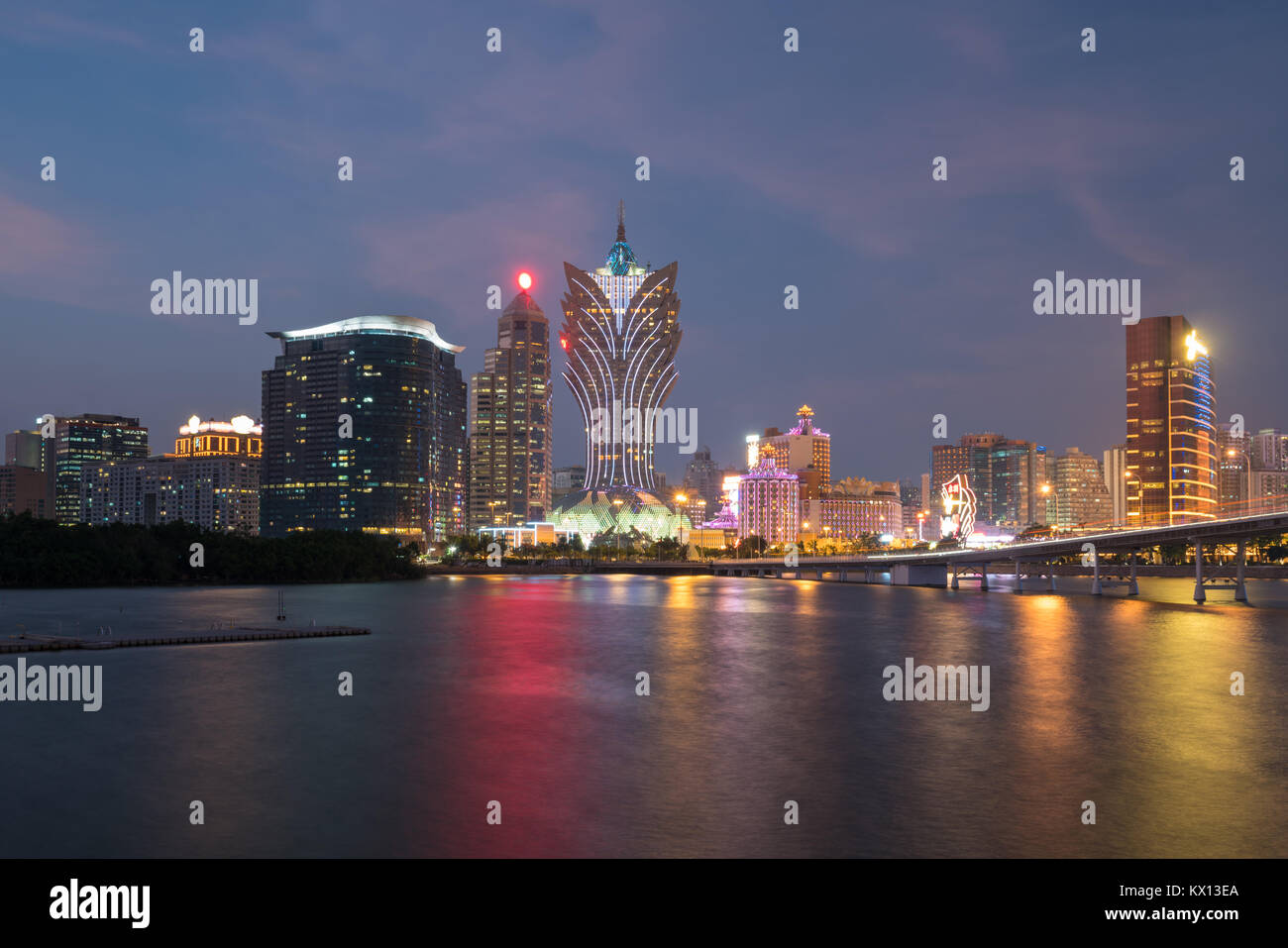 Image of Macau (Macao), China. Skyscraper hotel and casino building at ...