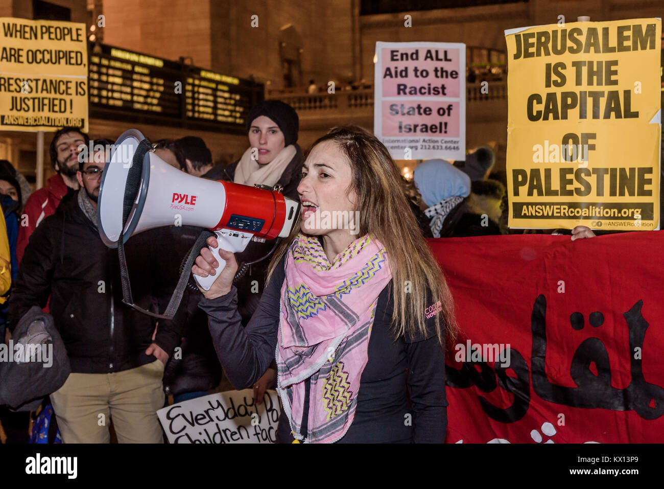 New York, United States. 05th Jan, 2018. Ariel Gold fron CodePink ...