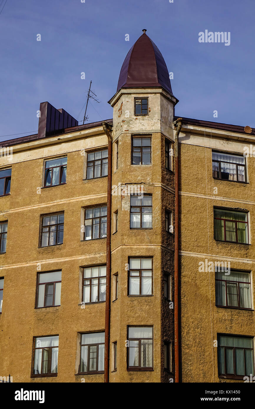 Part of an old building at downtown in Vyborg, Russia Stock Photo - Alamy