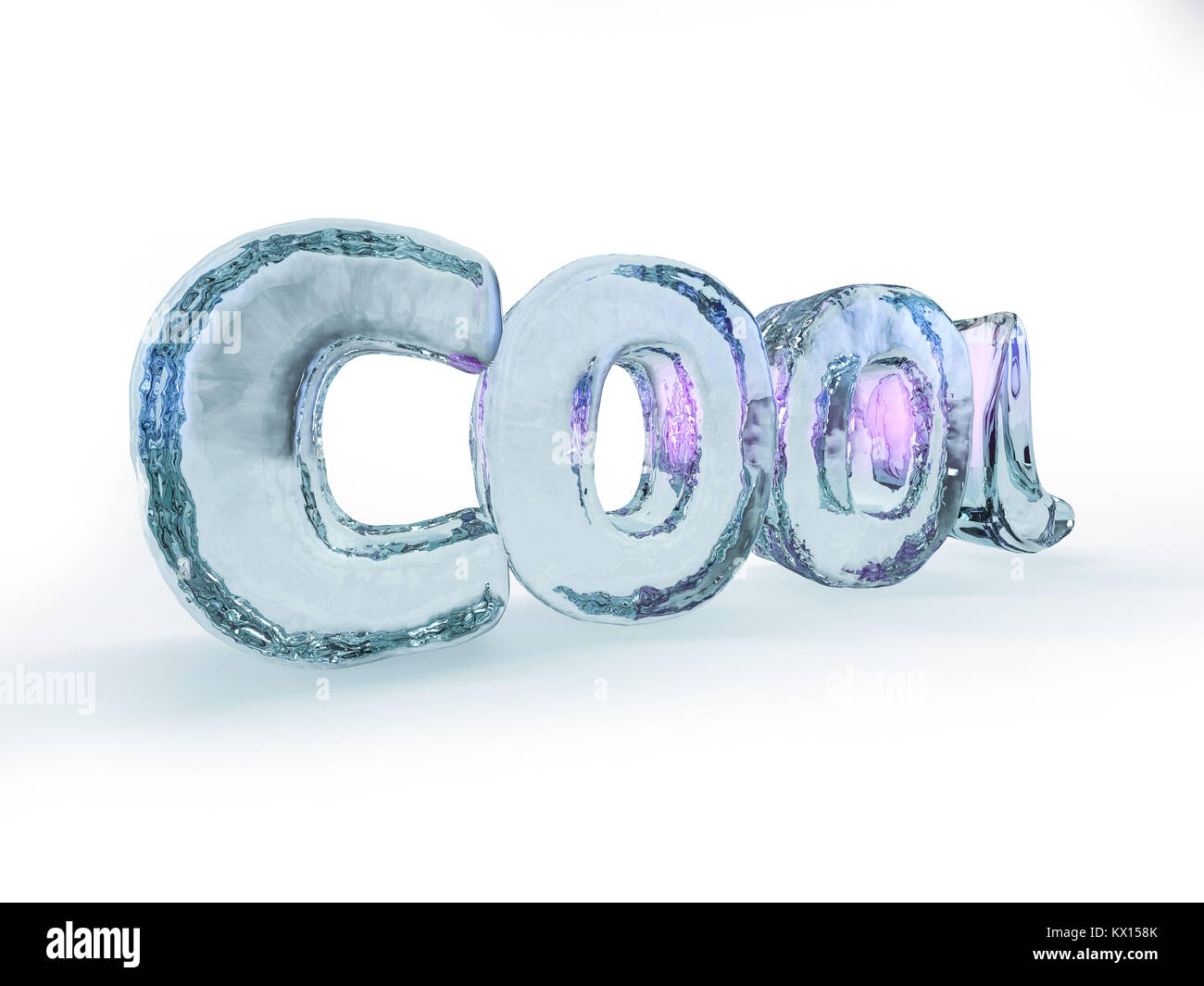 The Word Cool In Ice