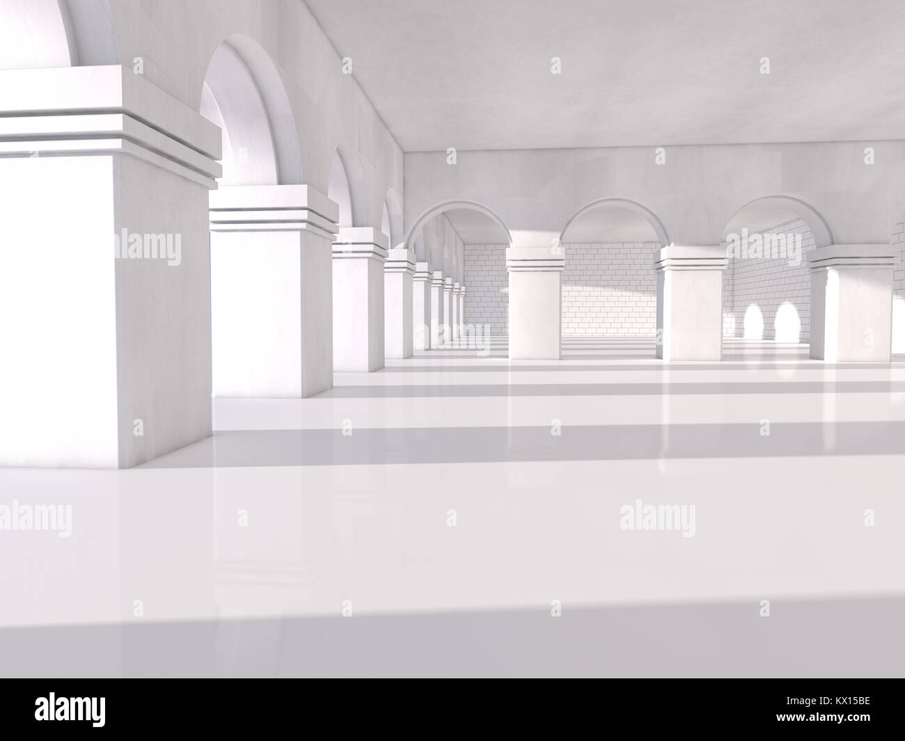 Classic Ancient Interior with Columns. 3D rendering Stock Photo - Alamy