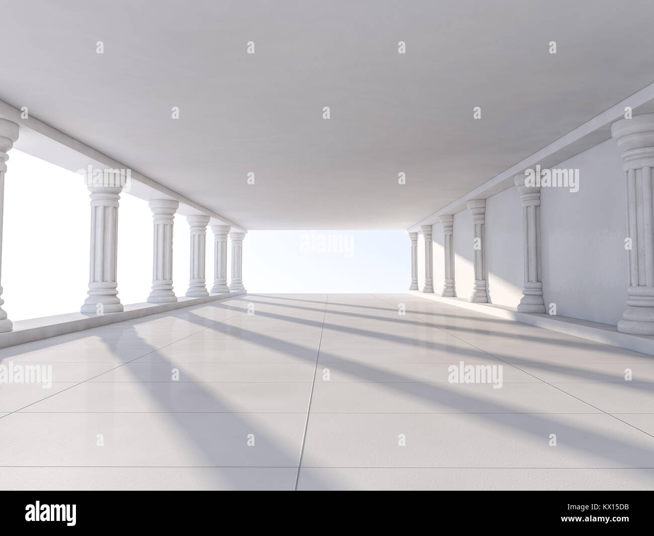 Classic Ancient Interior with Columns. 3D rendering Stock Photo - Alamy