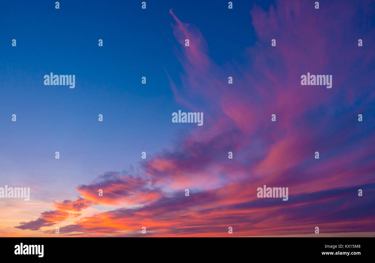 Pink clouds at a sunset Stock Photo - Alamy