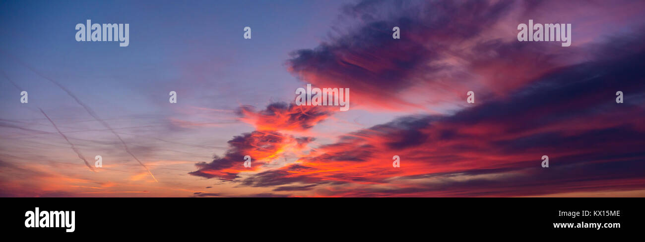 Pink clouds at a sunset Stock Photo - Alamy