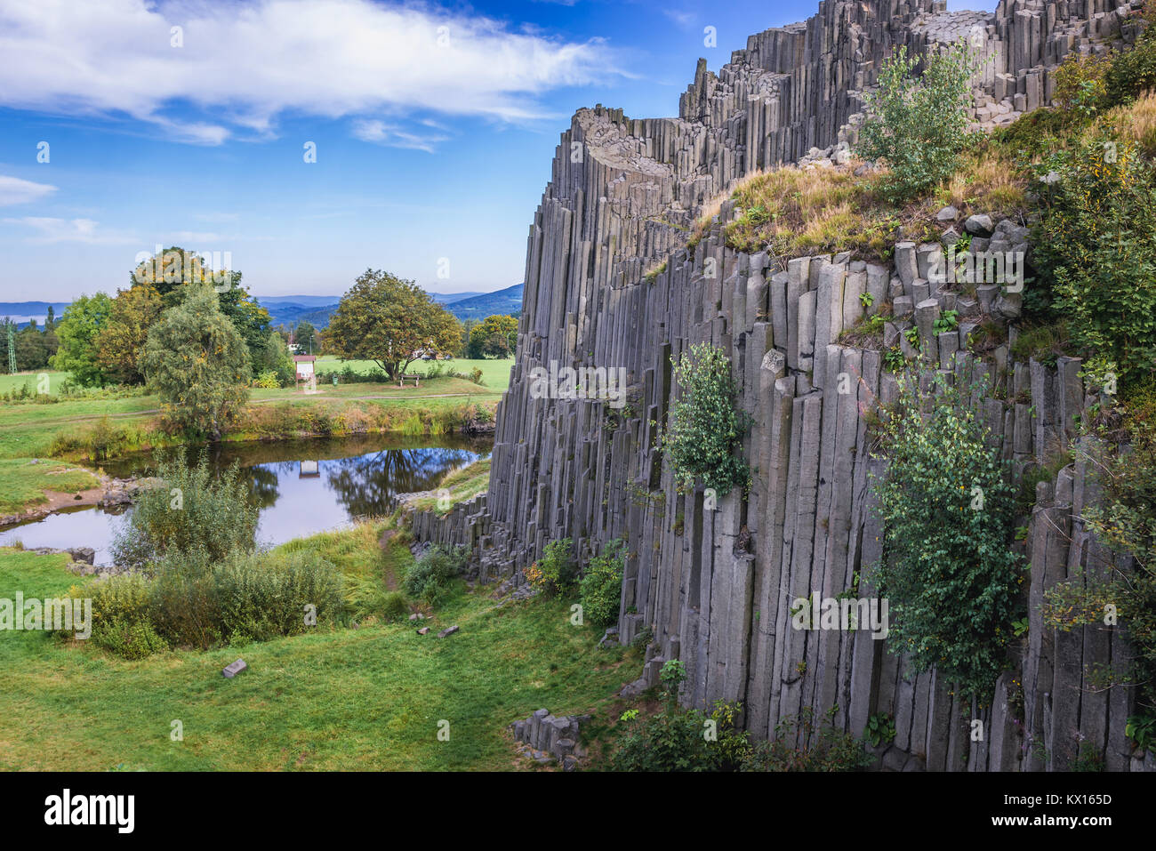 Famous columnar jointed basalt rock formation Panska Skala (The Lord's ...