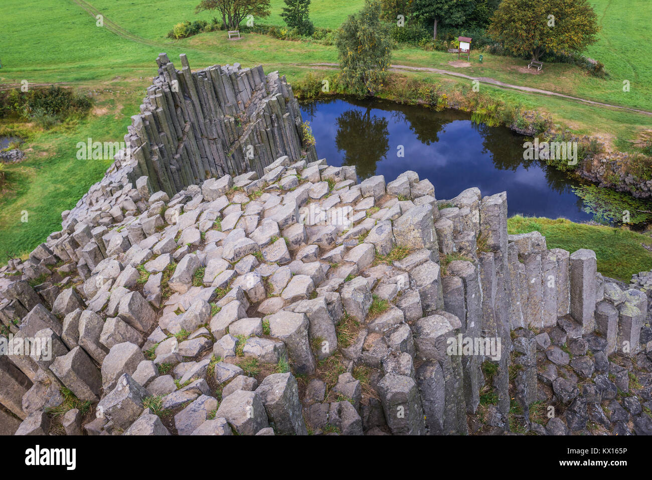 Basalt rock formation called Panska Skala (The Lord's Rock) or Pipe ...