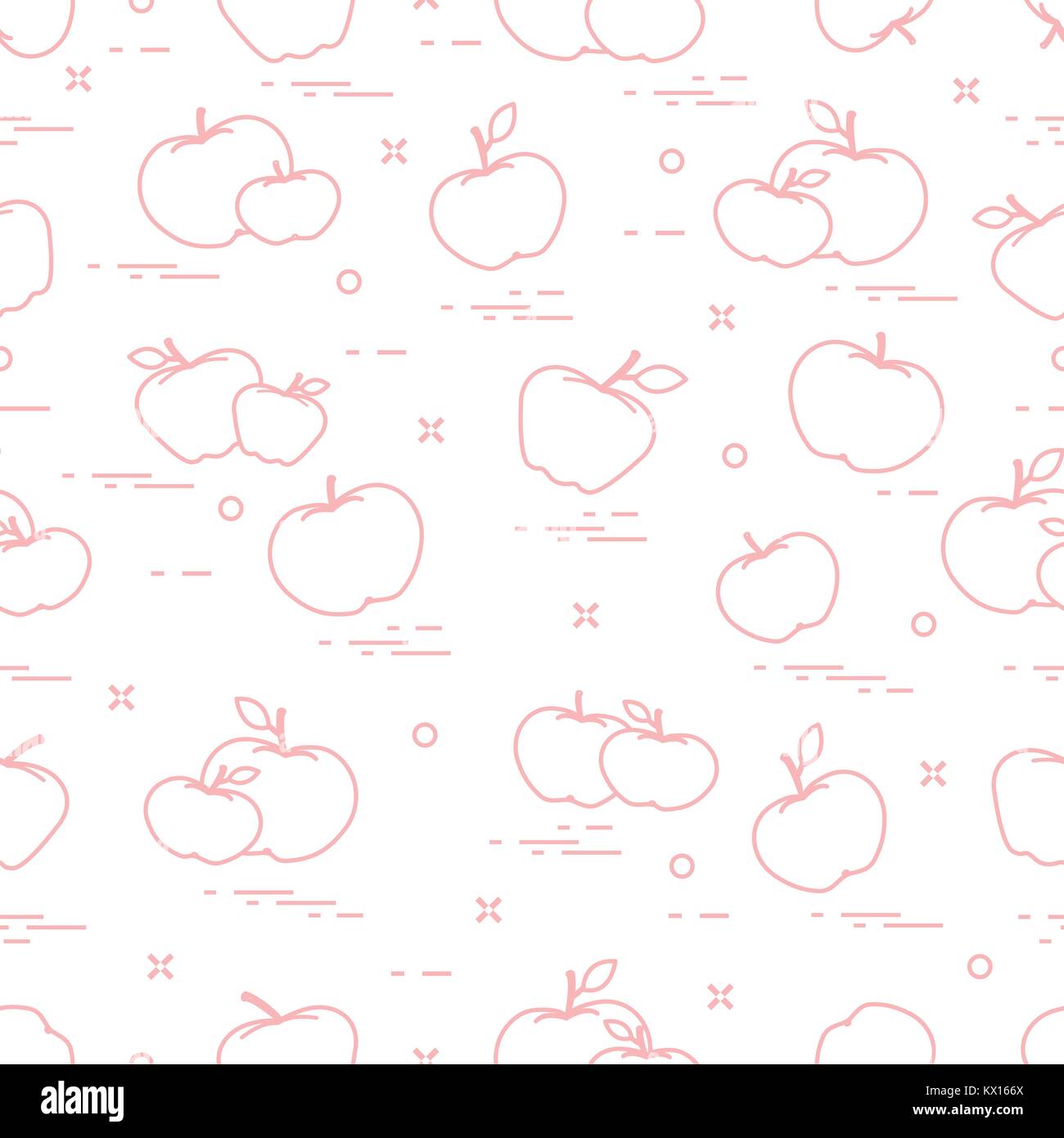 Apples juicy fruit. Seamless pattern. Design for announcement ...