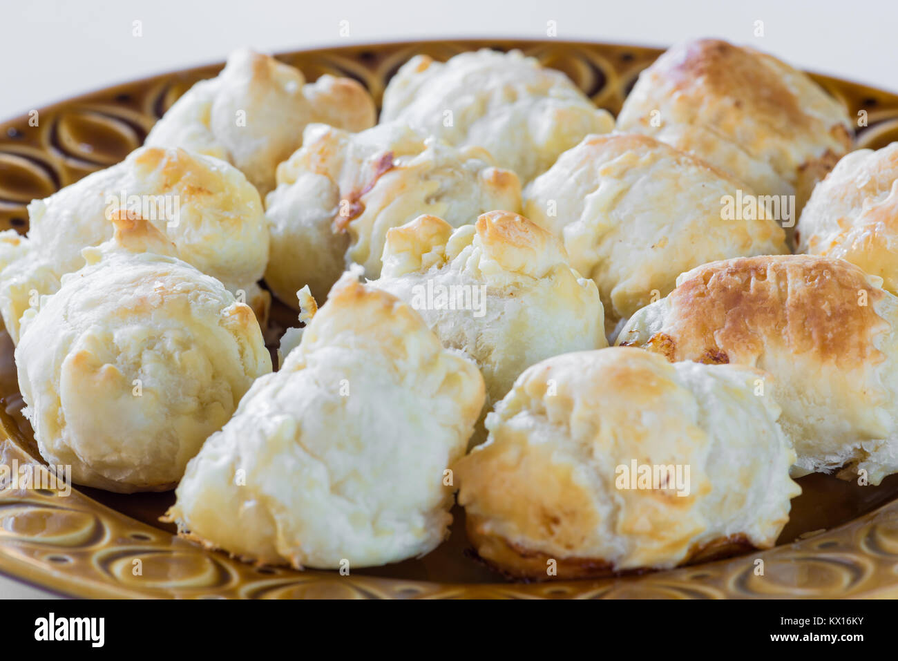 Puff pastry wrapped around a sausage (wurstel) and baked in the oven ...
