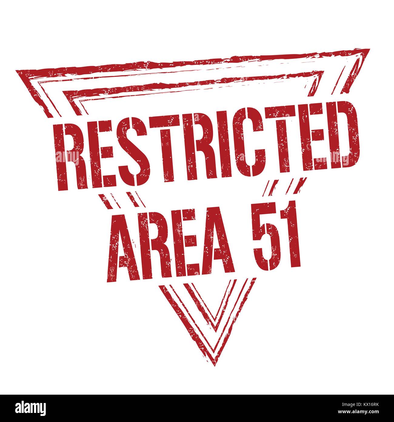 Restricted area 51 grunge rubber stamp on white background, vector ...