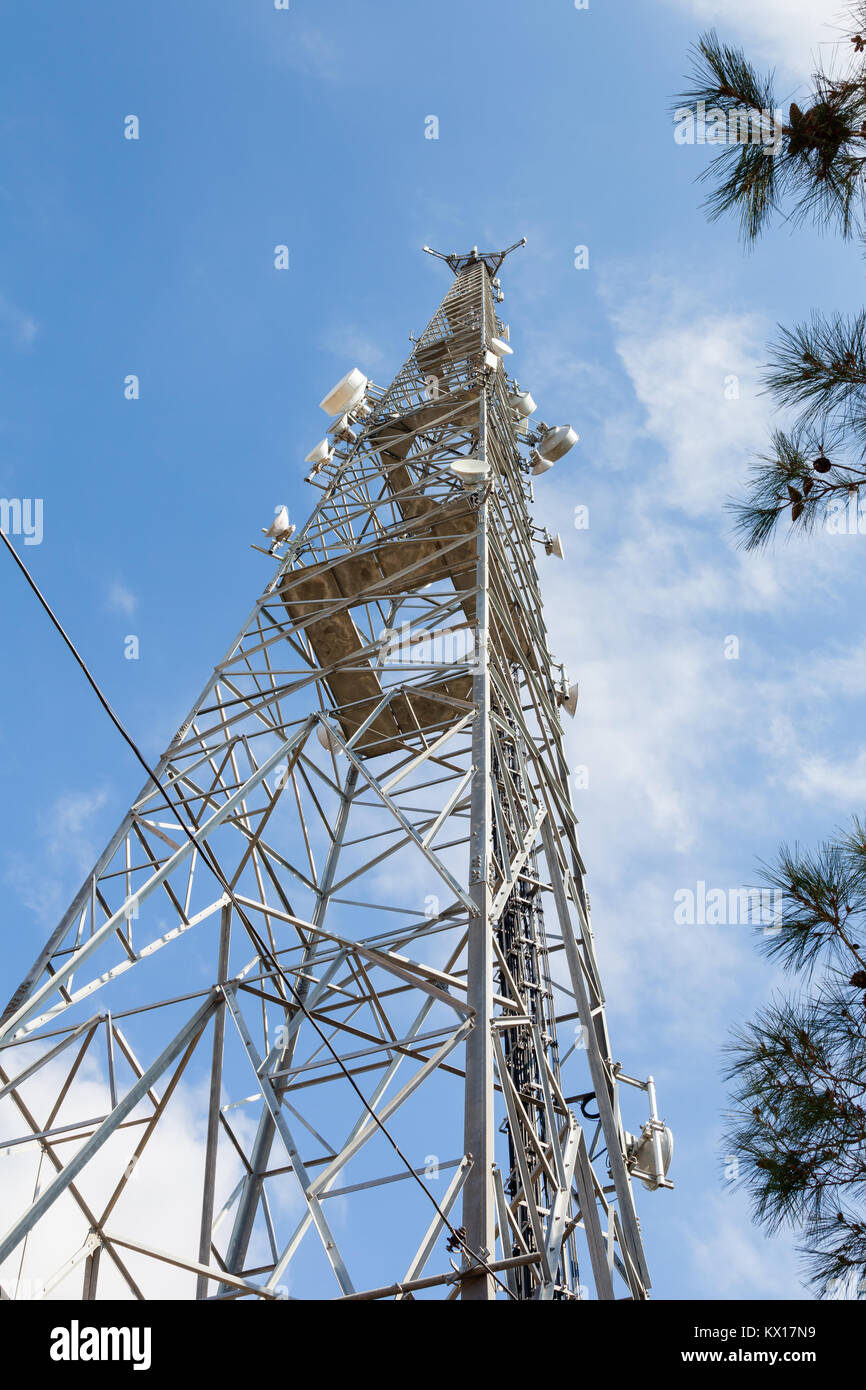 Communications Tower. A communications tower is pictured in southern ...