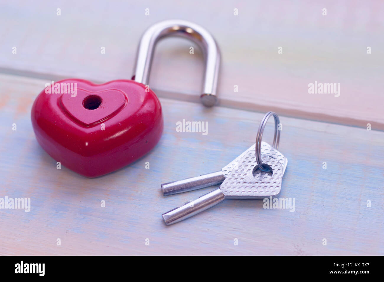 A heart shaped lock and keys Stock Photo - Alamy