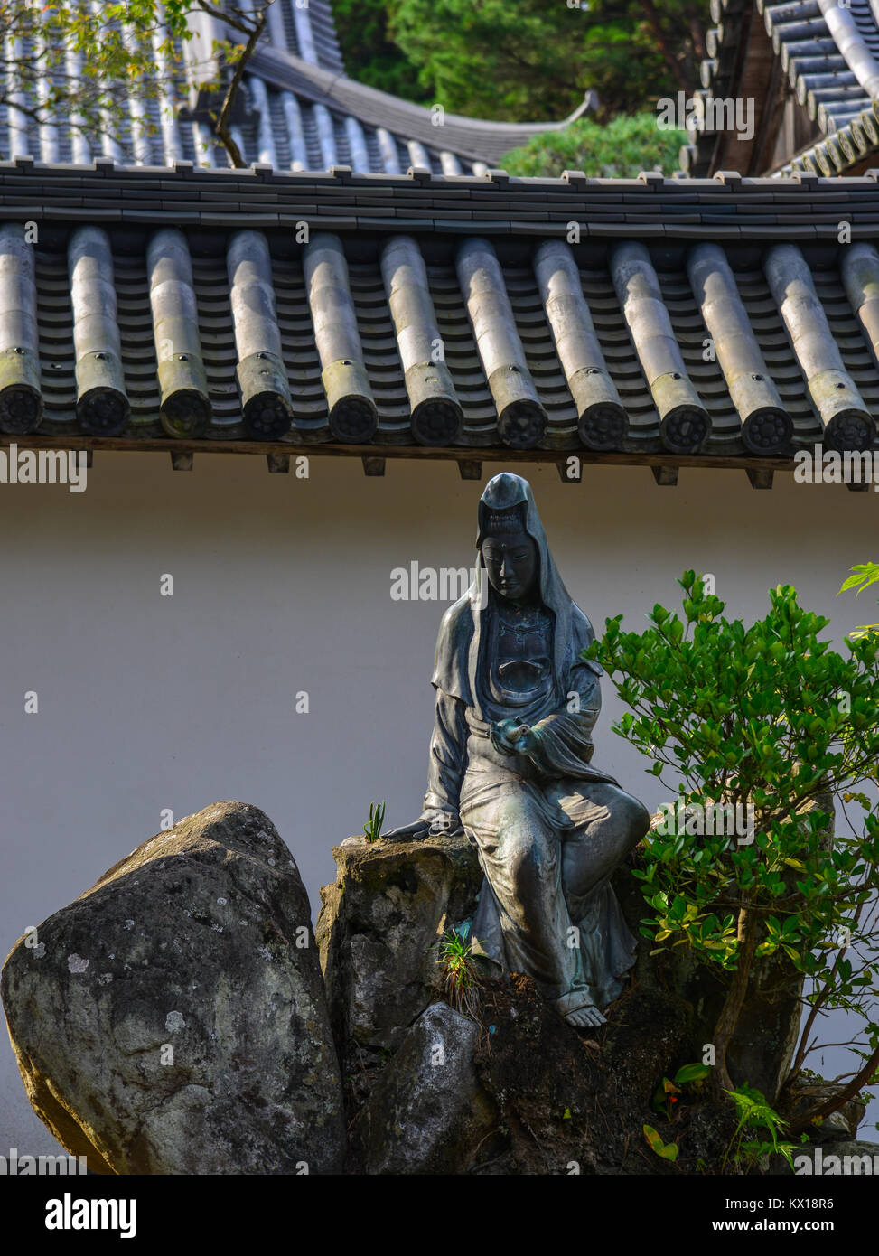 Guanyin Bronze Statue of Zuigan-ji Temple in Matsushima, Japan Stock ...
