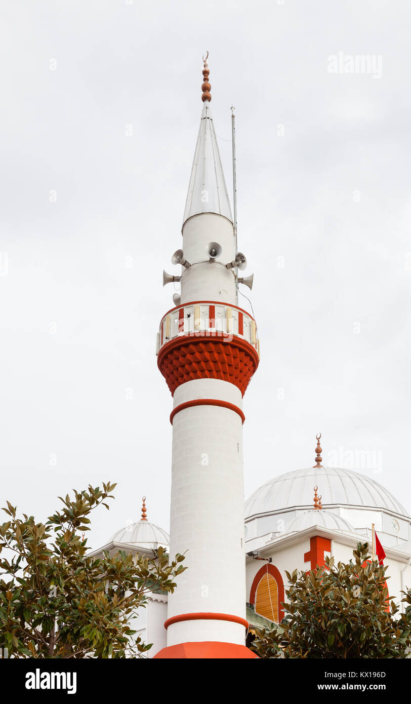 A minaret is pictured in the district of Manavgat, southern Turkey ...