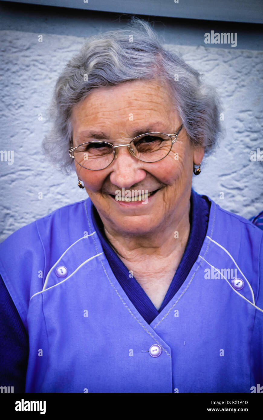 senior citizens on small German village Stock Photo - Alamy