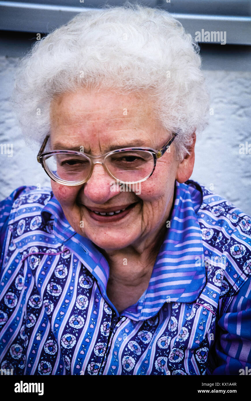 senior citizens on small German village Stock Photo - Alamy