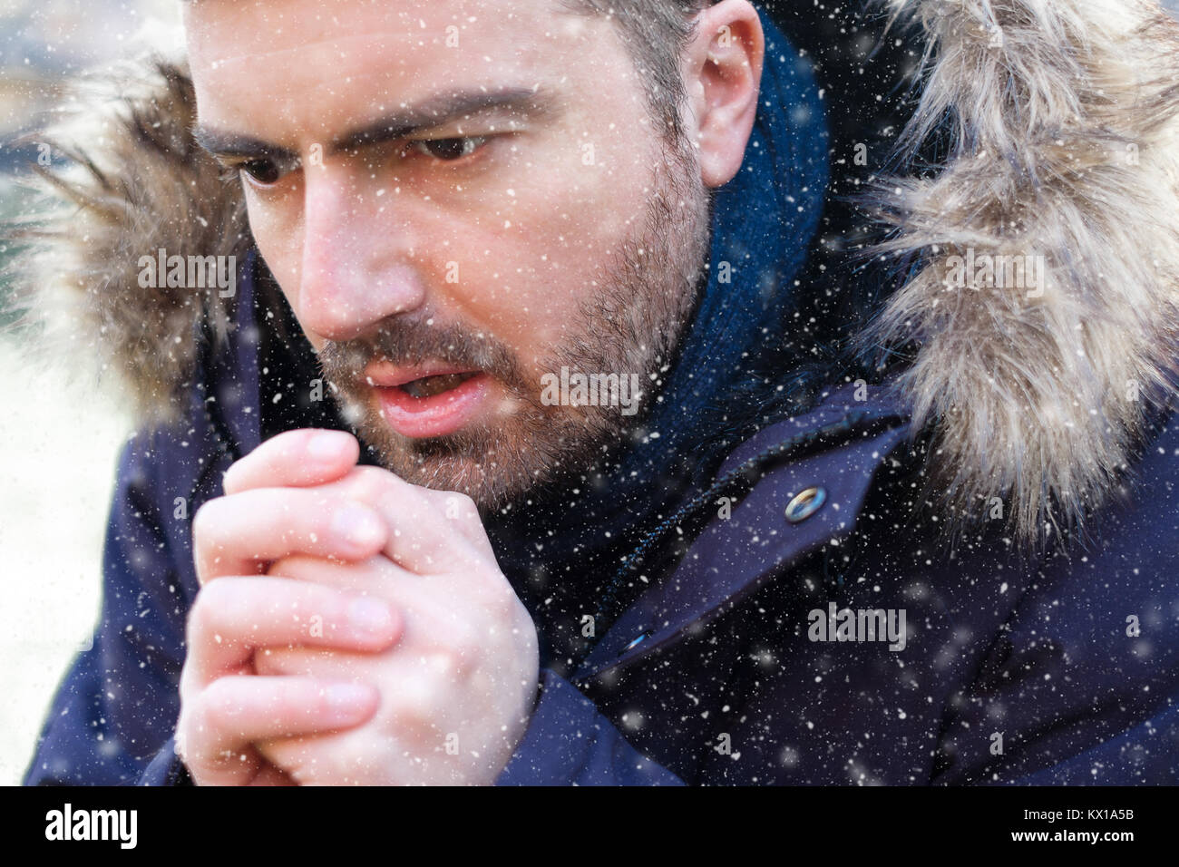 Freezing breath hi-res stock photography and images - Alamy