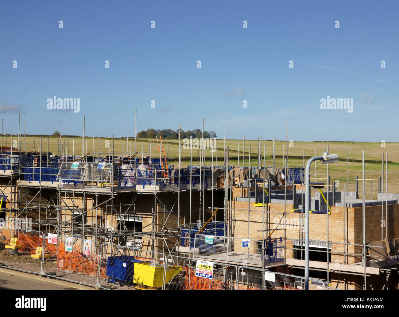 Construction of new housing estate, Grantham, Lincolnshire, England, U ...