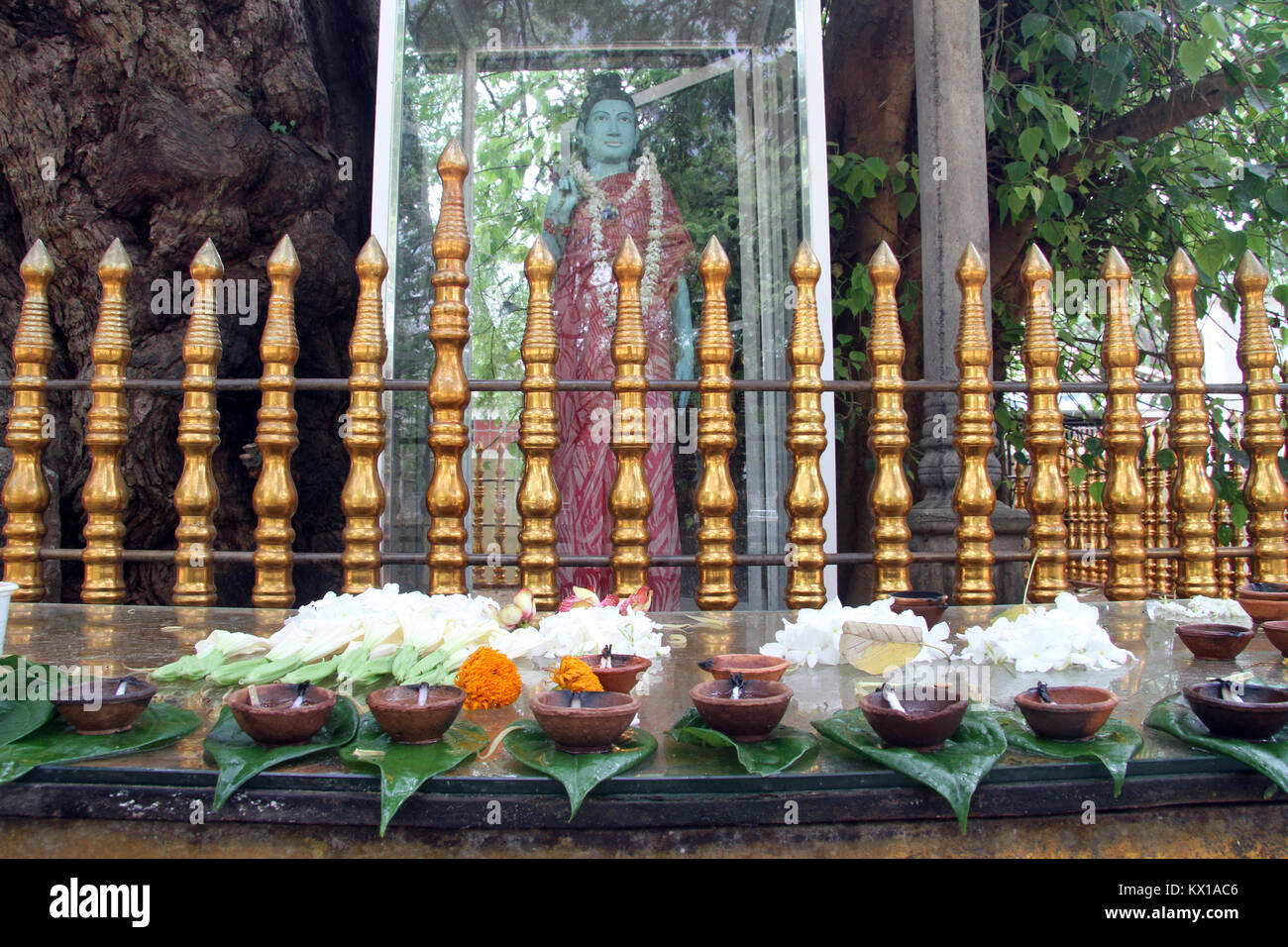 Buddhist shrine under tree in Kataragama, Sri Lanka Stock Photo - Alamy