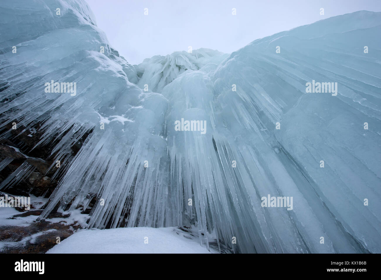 Frozen ice structures on Lake Tornetrask in Sweden Stock Photo - Alamy