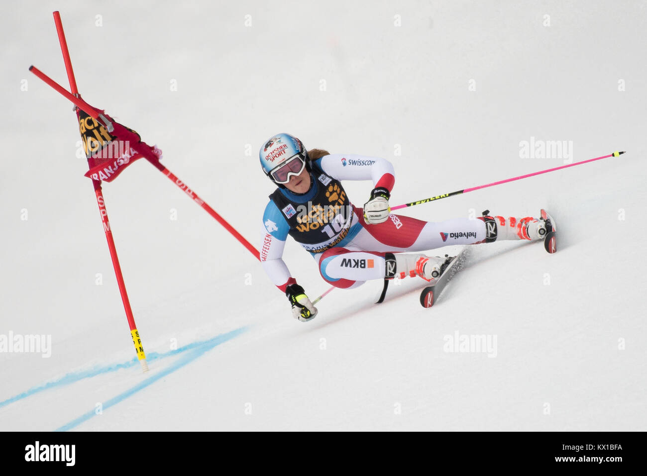 Melanie Meillard of Switzerland competes during the Giant Slalom race ...