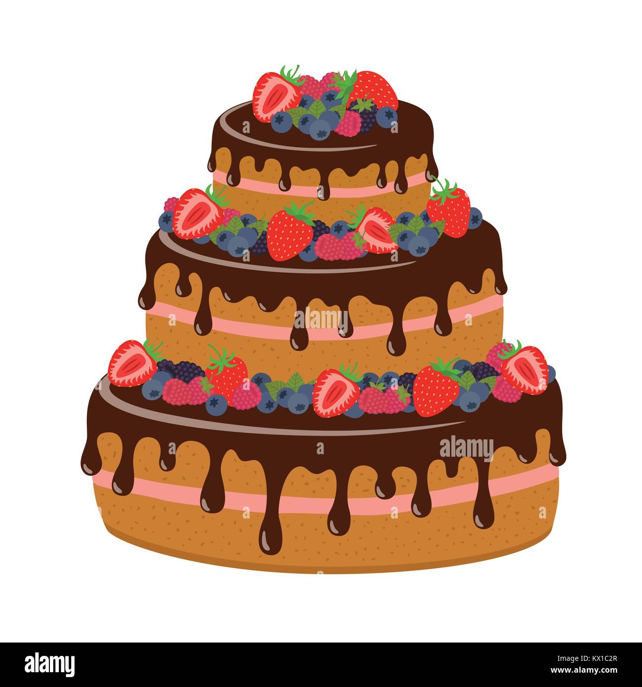 Pastry berries Stock Vector Images - Alamy