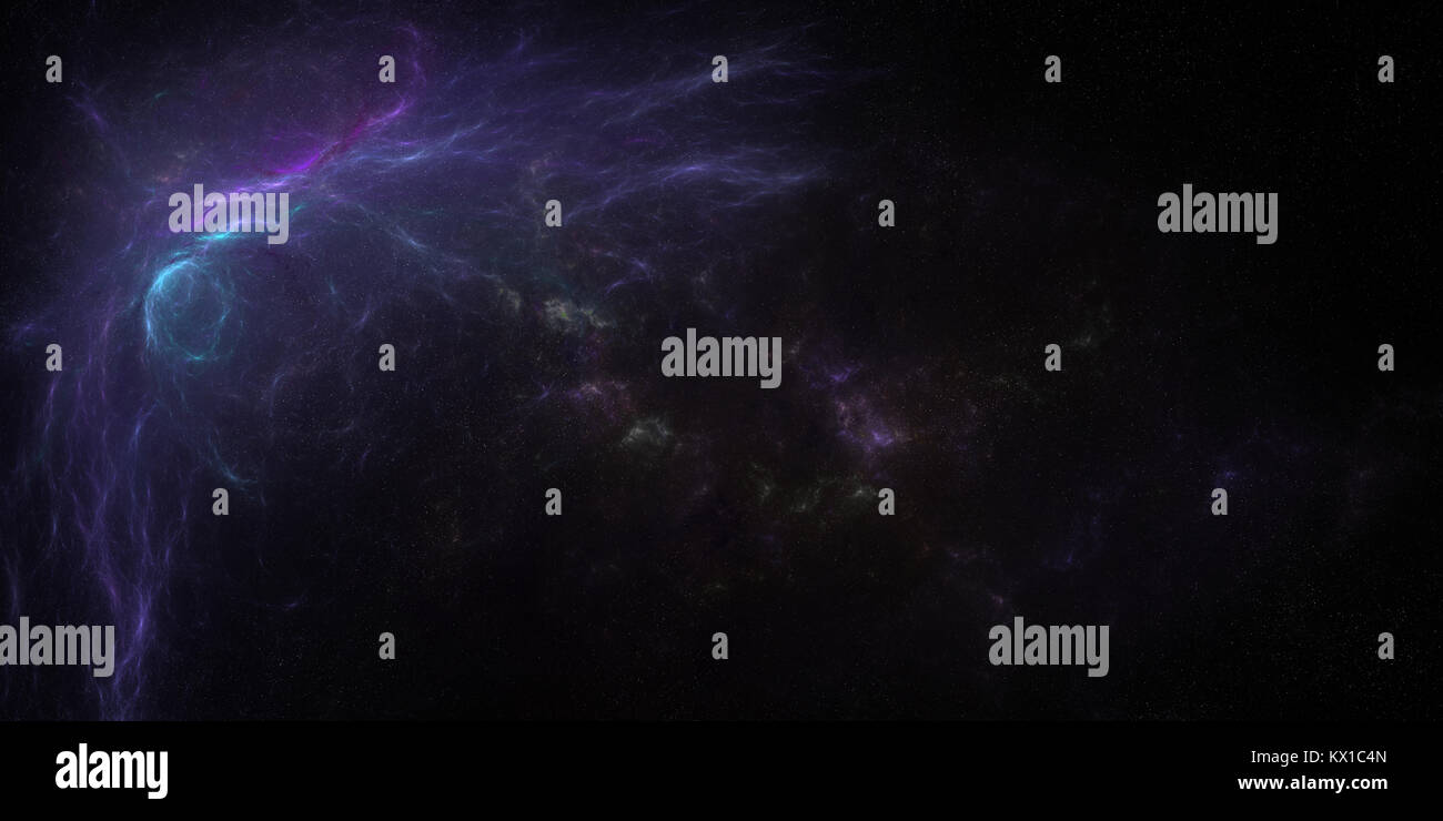 Abstract scientific background - planet in space, nebula and stars ...