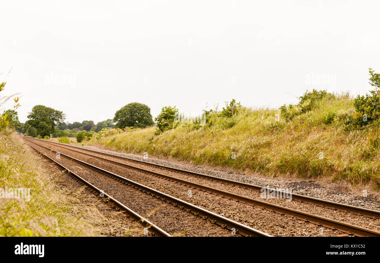 Railway Track. A railway track in northern England Stock Photo - Alamy