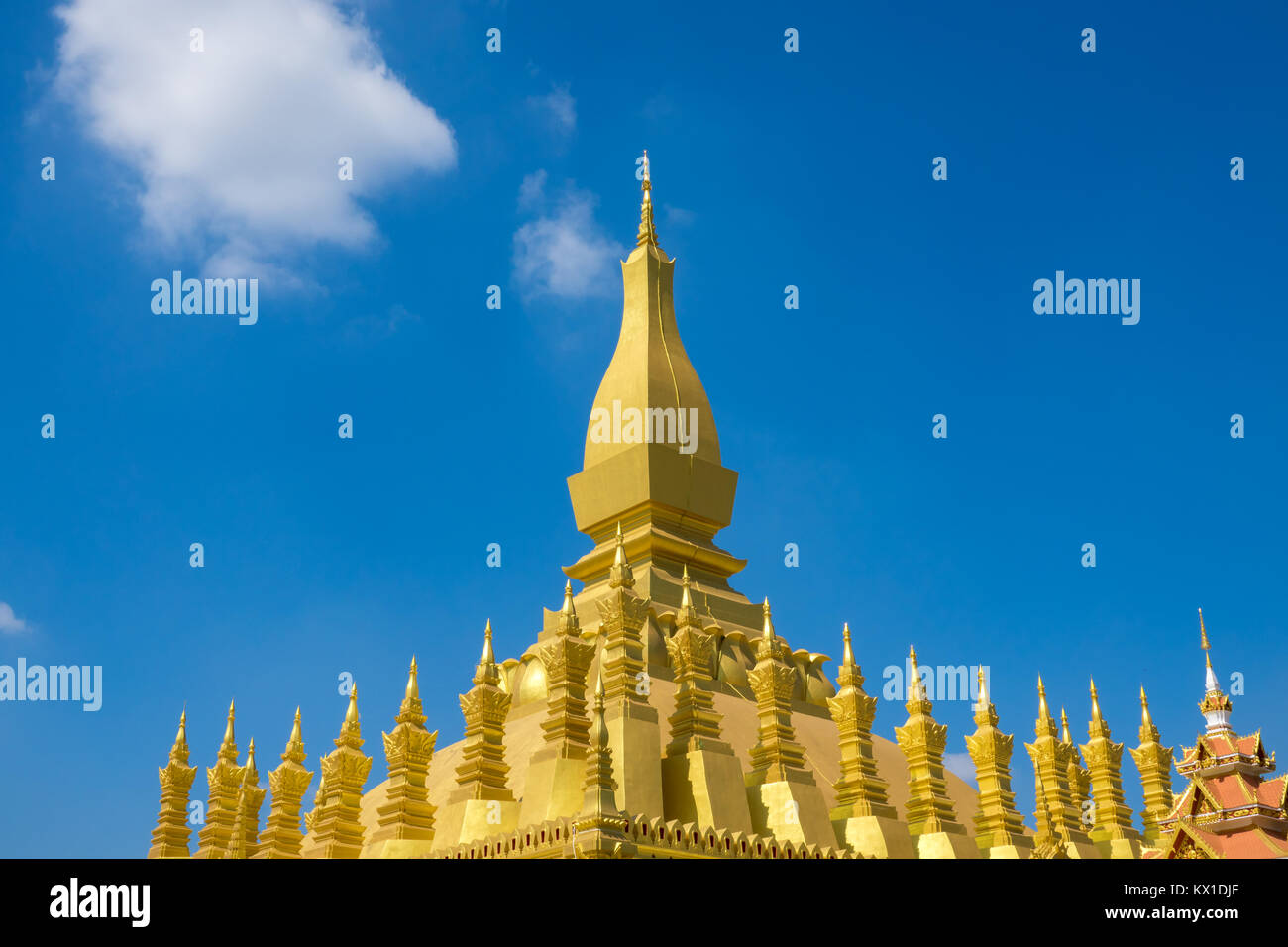 The holy stupa that luang in laos capital hi-res stock photography and ...
