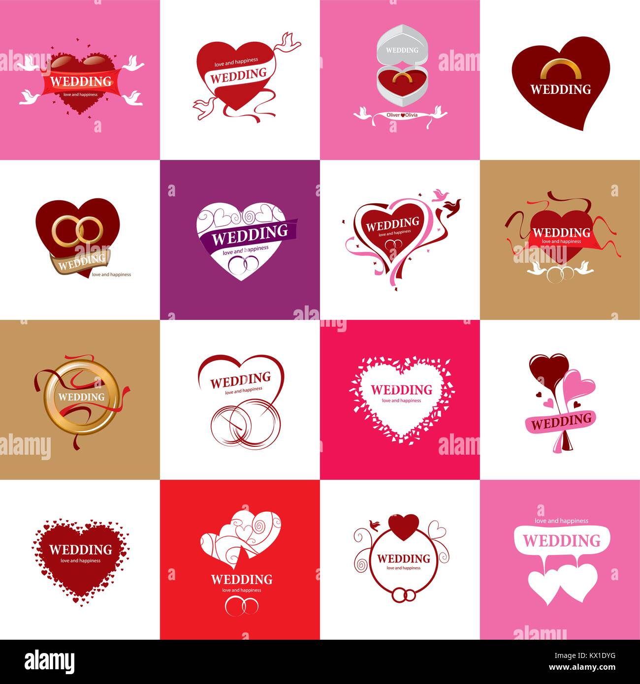 vector logo wedding Stock Vector Image & Art - Alamy