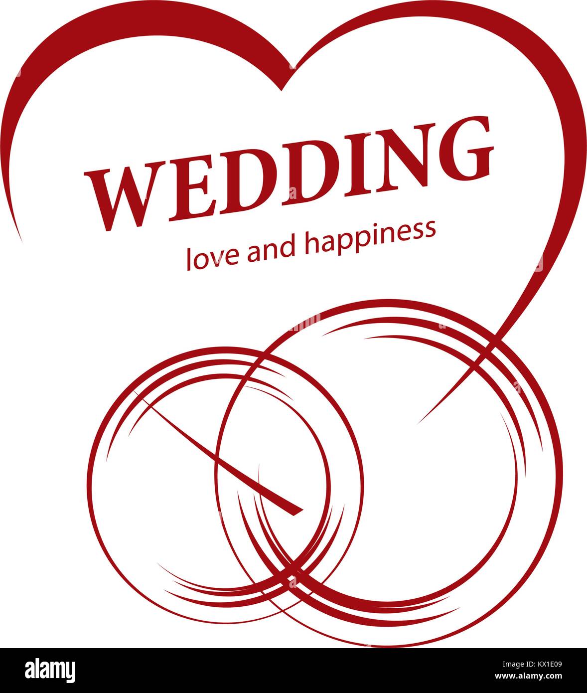 Wedding logo couple rings icon Stock Vector Images - Alamy