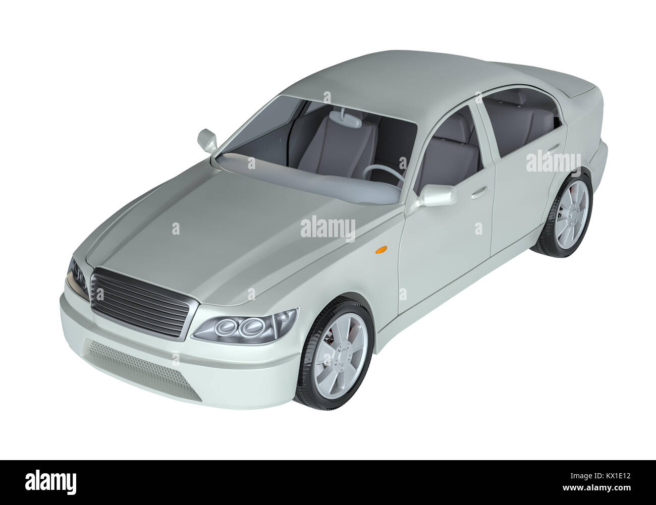 A CG render of a generic luxury sedan Stock Photo - Alamy