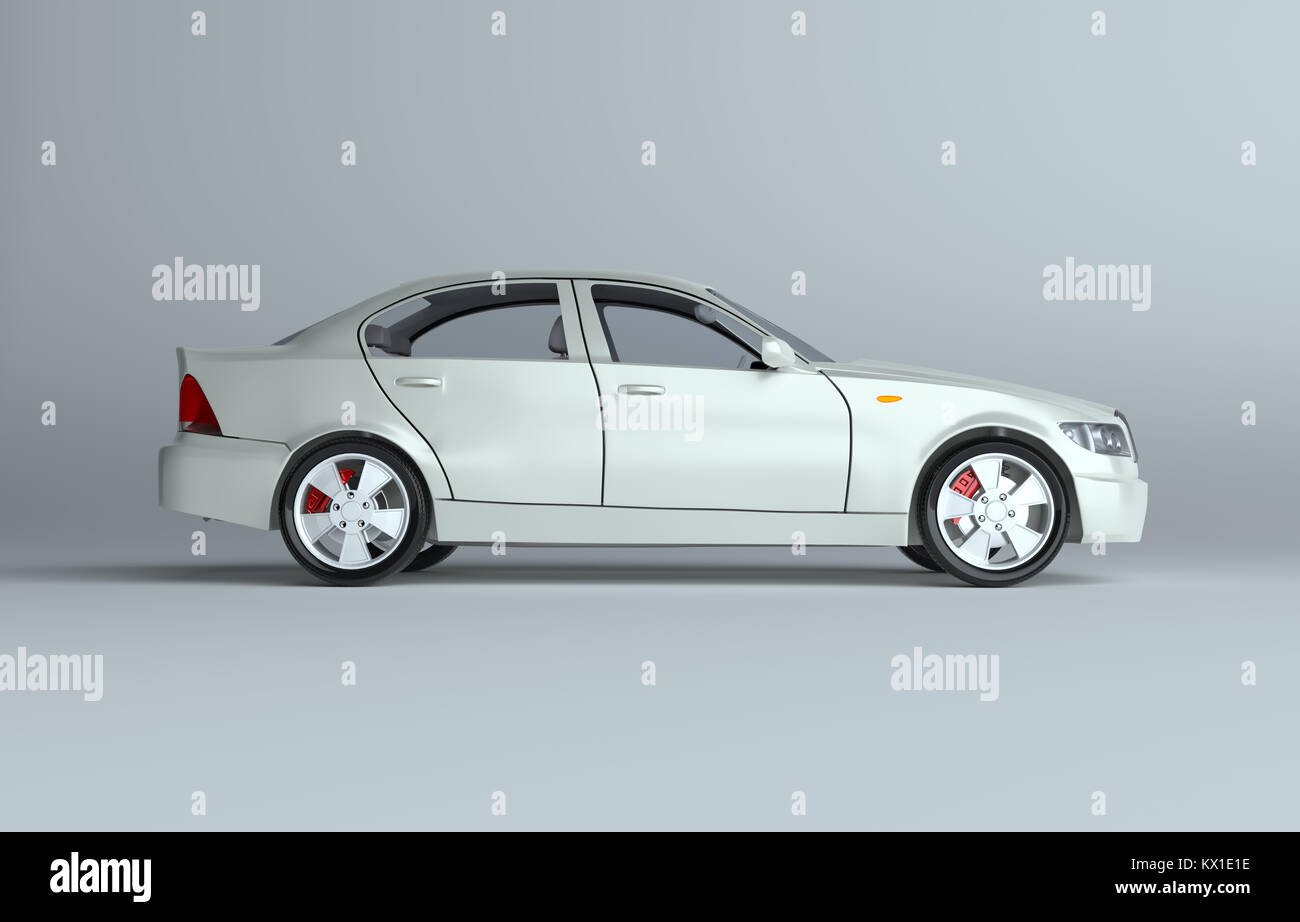 Car side view white background hi-res stock photography and images - Alamy