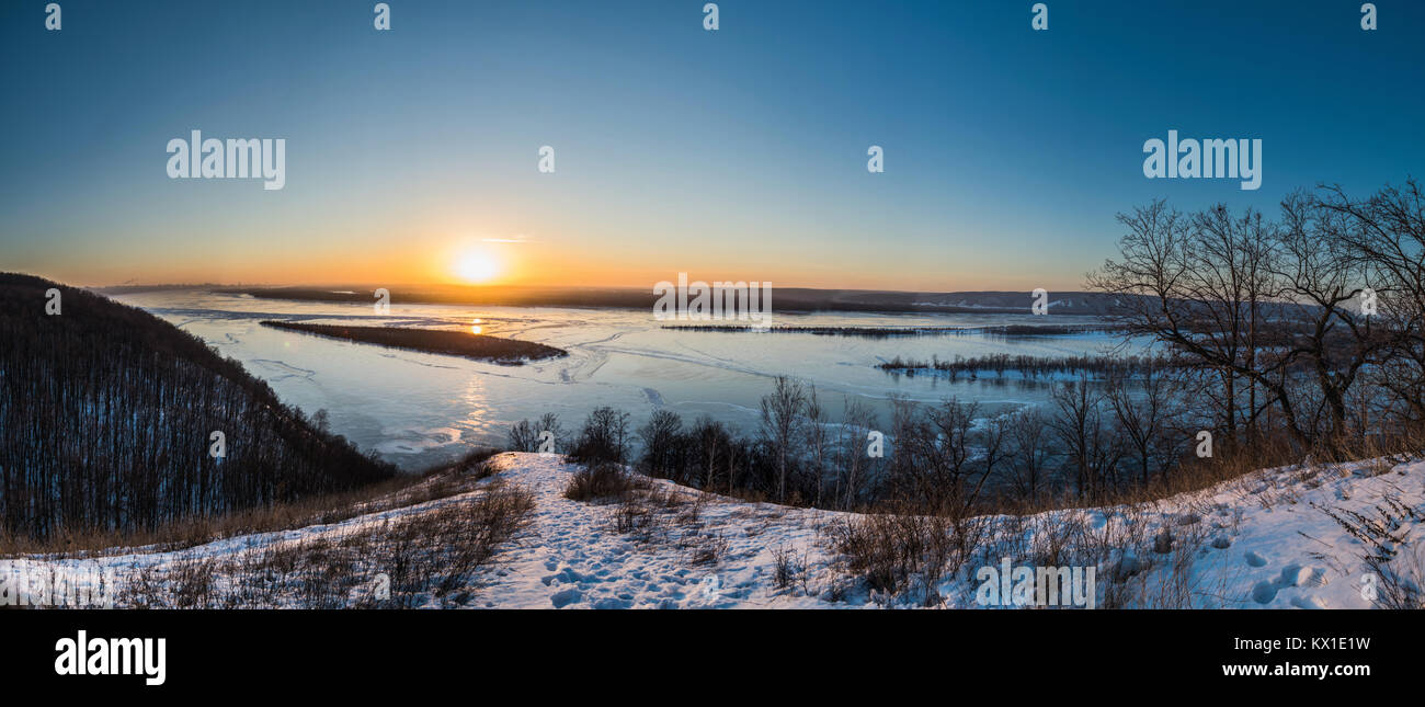 Panoramic frozen volga river hi-res stock photography and images - Alamy