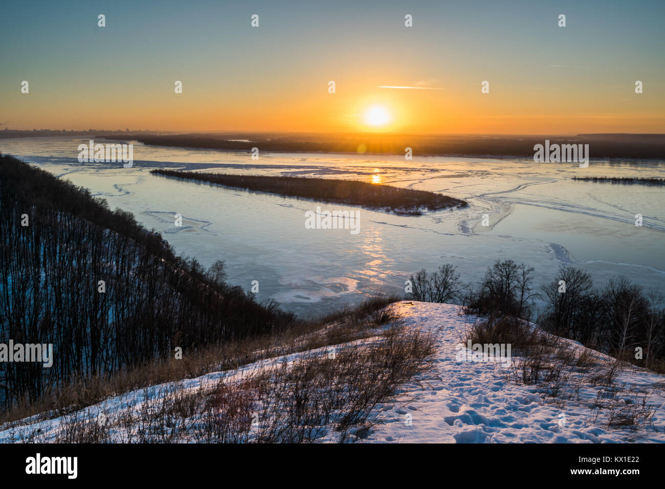 Panoramic frozen volga river hi-res stock photography and images - Alamy