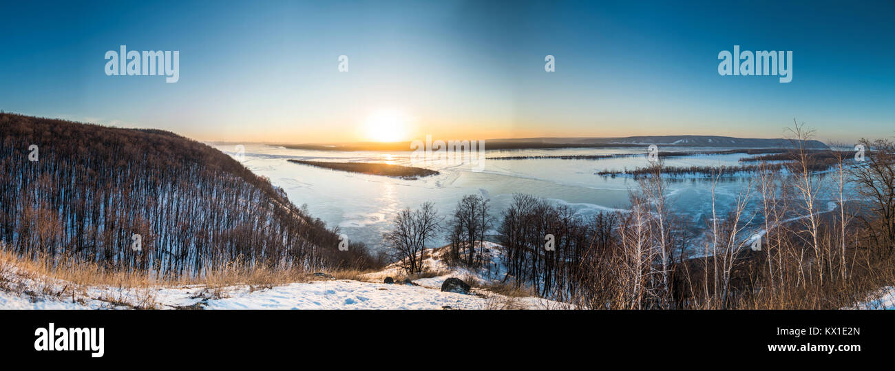Panoramic frozen volga river hi-res stock photography and images - Alamy