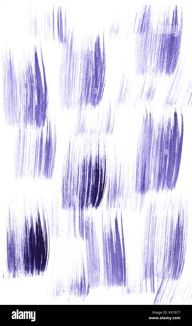 Manual drawing. Smear with a large brush. Purple. Isolated on white ...