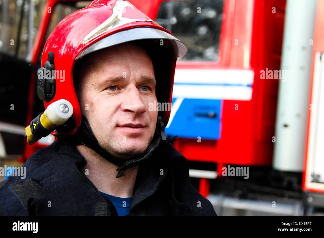 Belarus, Gomel, 04/06/2017, extinguishing forest fire.Belarus,Fire man ...