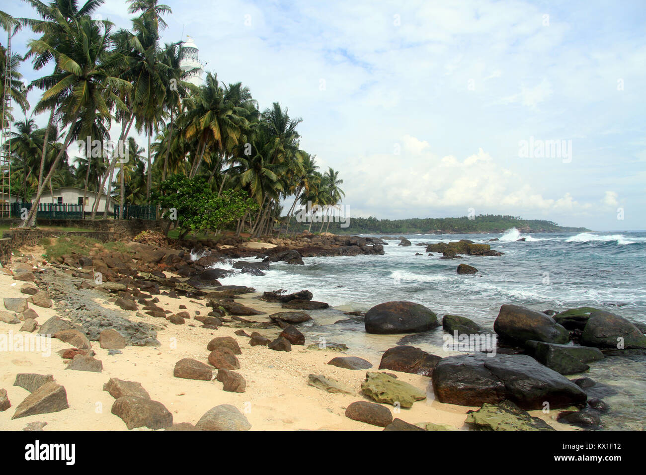 Coast near lighthouse in Dondra, Sri Lanka Stock Photo - Alamy