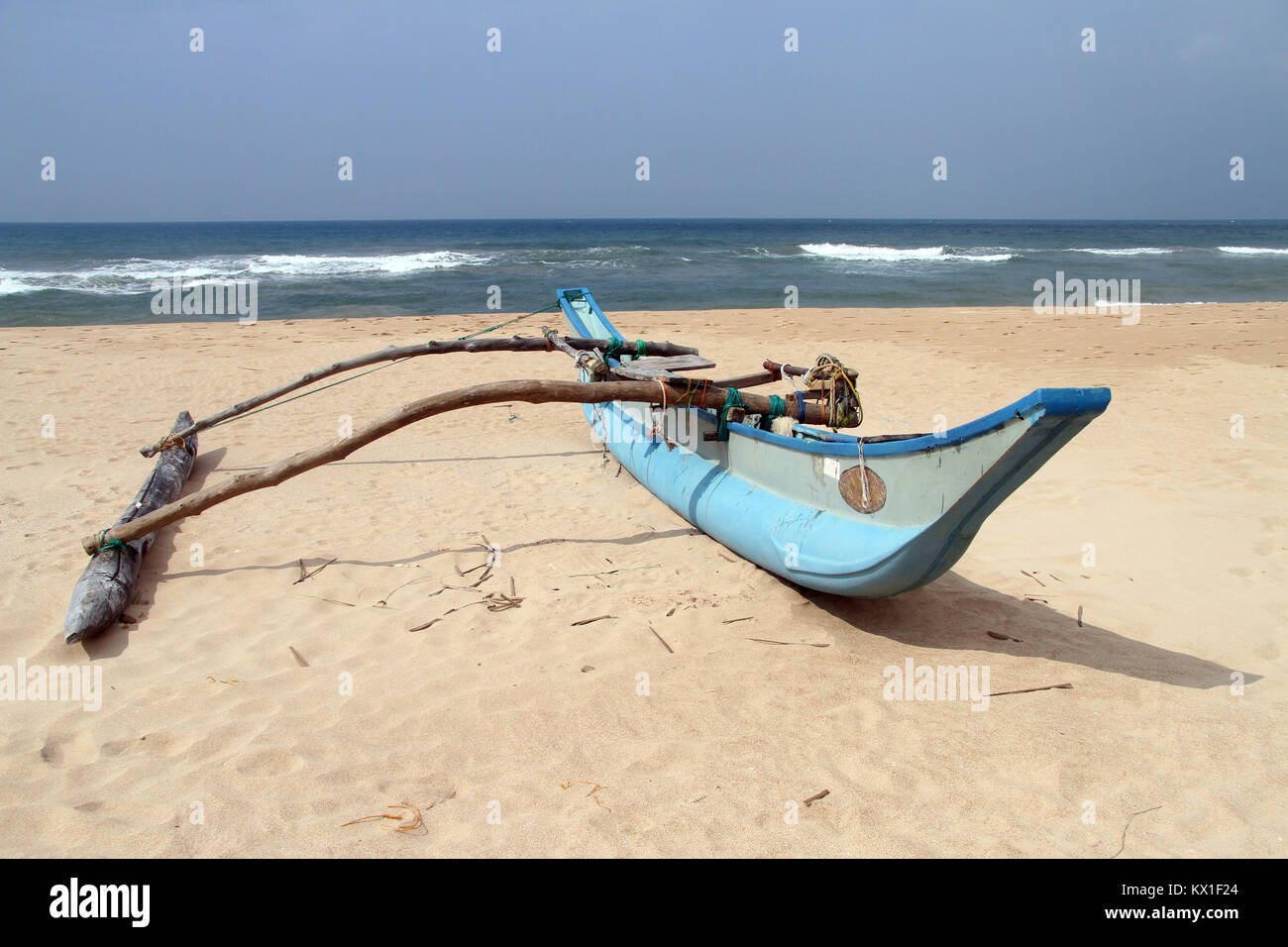 Fishing boat on the Bentota beach, Sri Lanka Stock Photo - Alamy