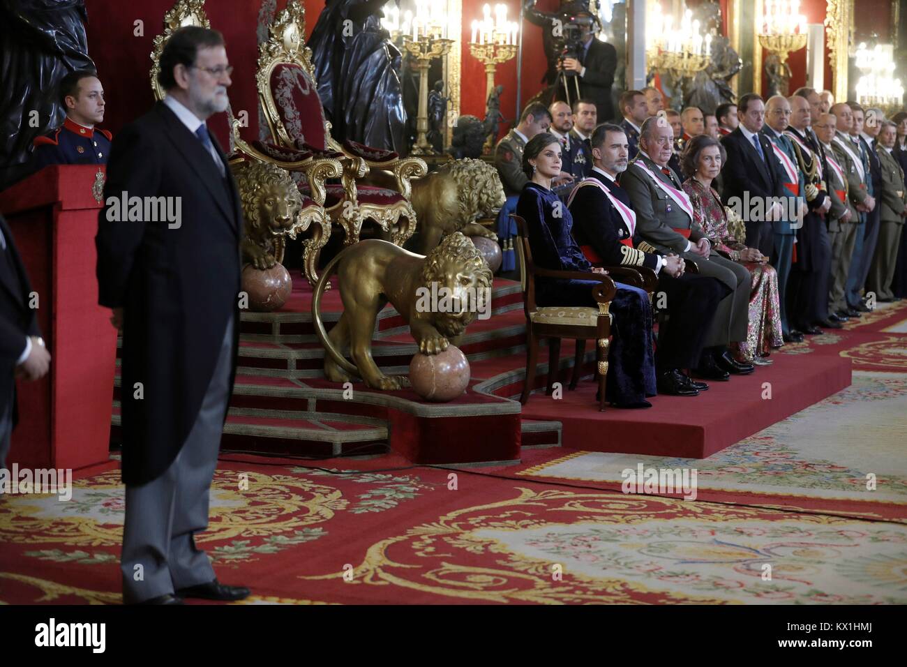 Madrid, Madrid, Spain. 6th Jan, 2018. King Felipe VI of Spain, Queen ...