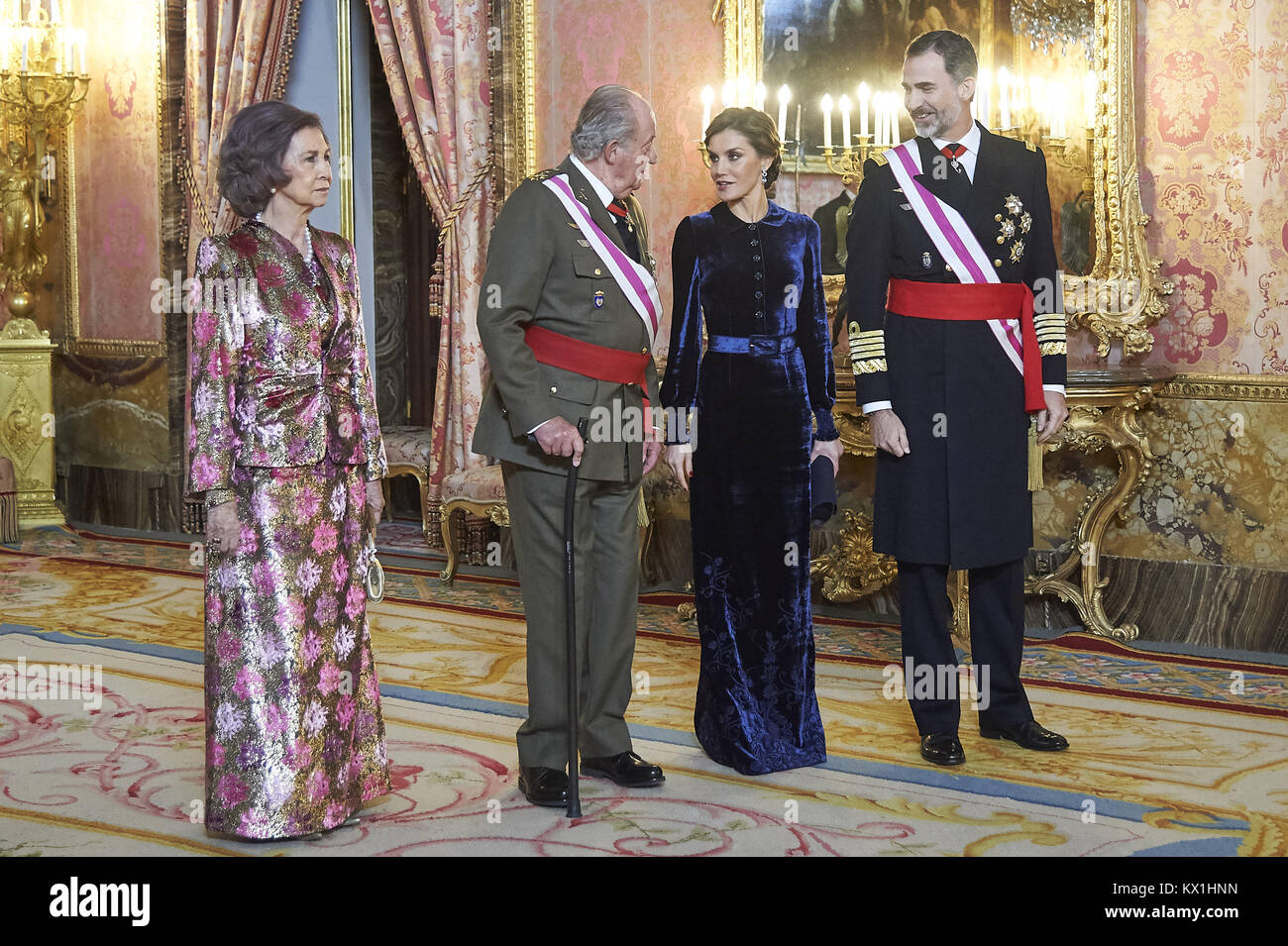 Madrid, Madrid, Spain. 6th Jan, 2018. Queen Sofia of Spain, King Juan ...