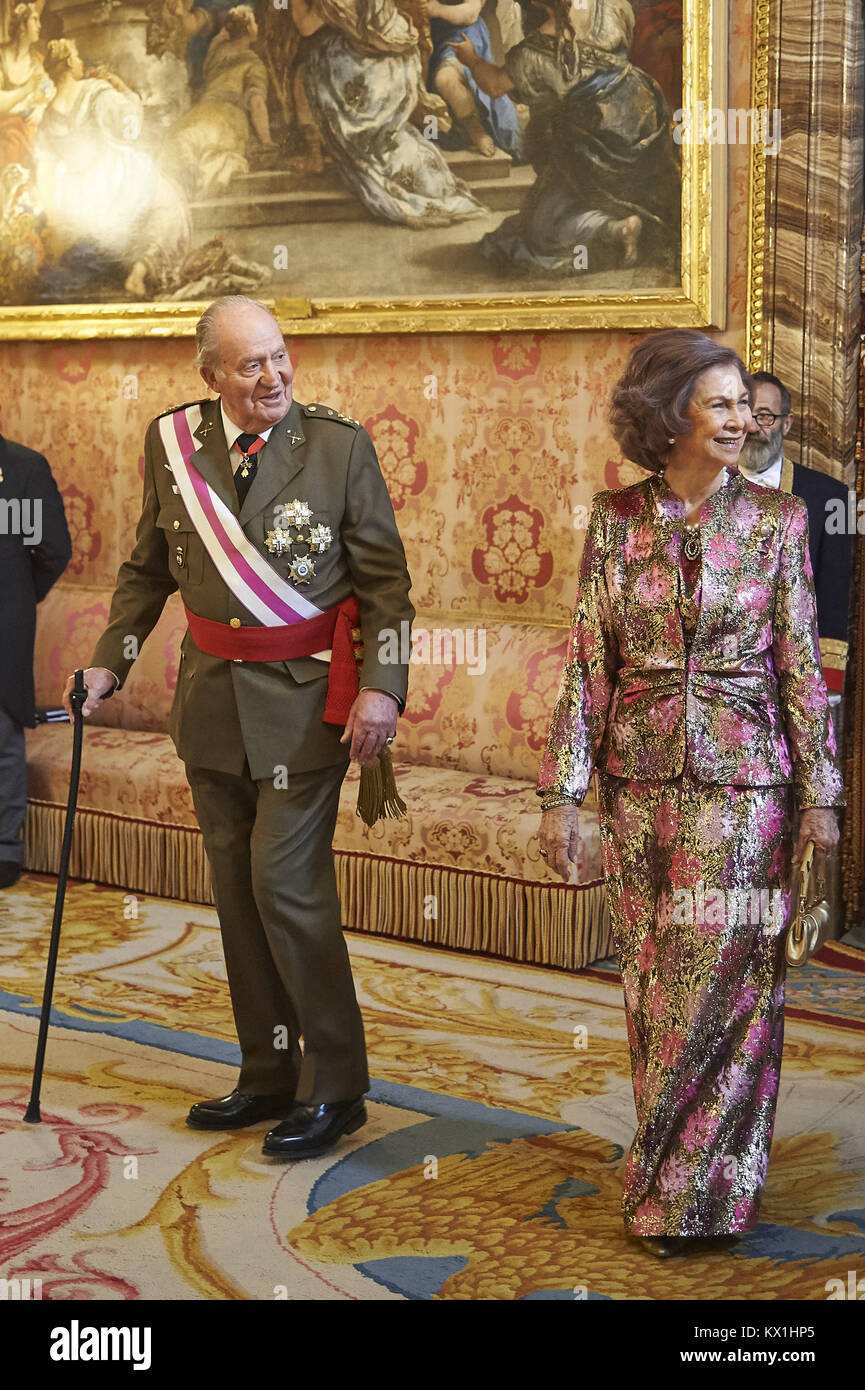Madrid, Madrid, Spain. 6th Jan, 2018. King Juan Carlos of Spain, Queen ...