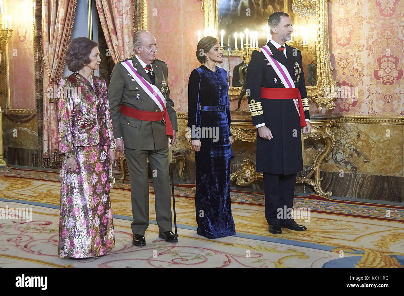 Madrid, Madrid, Spain. 6th Jan, 2018. Queen Sofia of Spain, King Juan ...