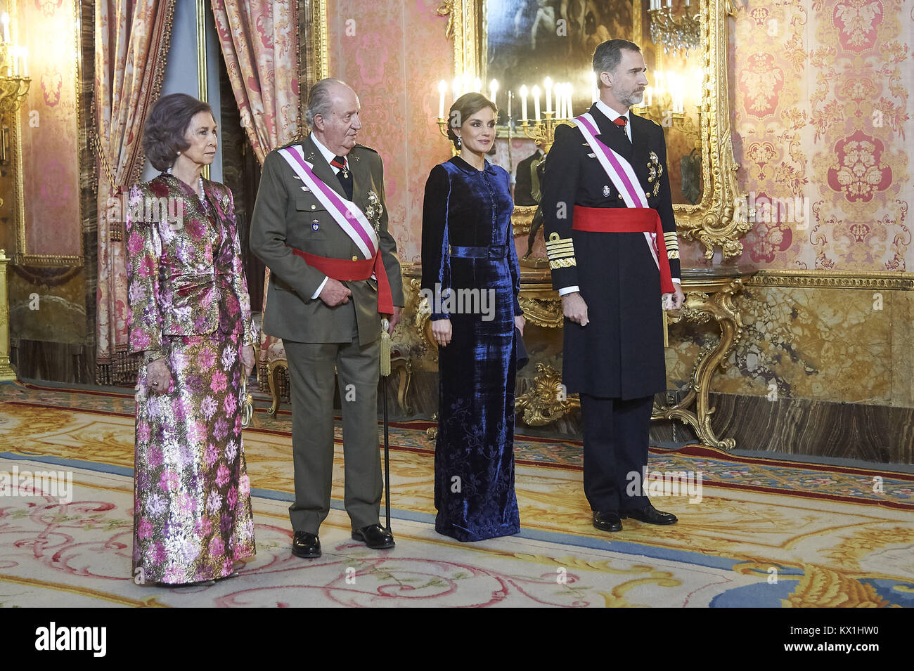 Madrid, Madrid, Spain. 6th Jan, 2018. Queen Sofia of Spain, King Juan ...