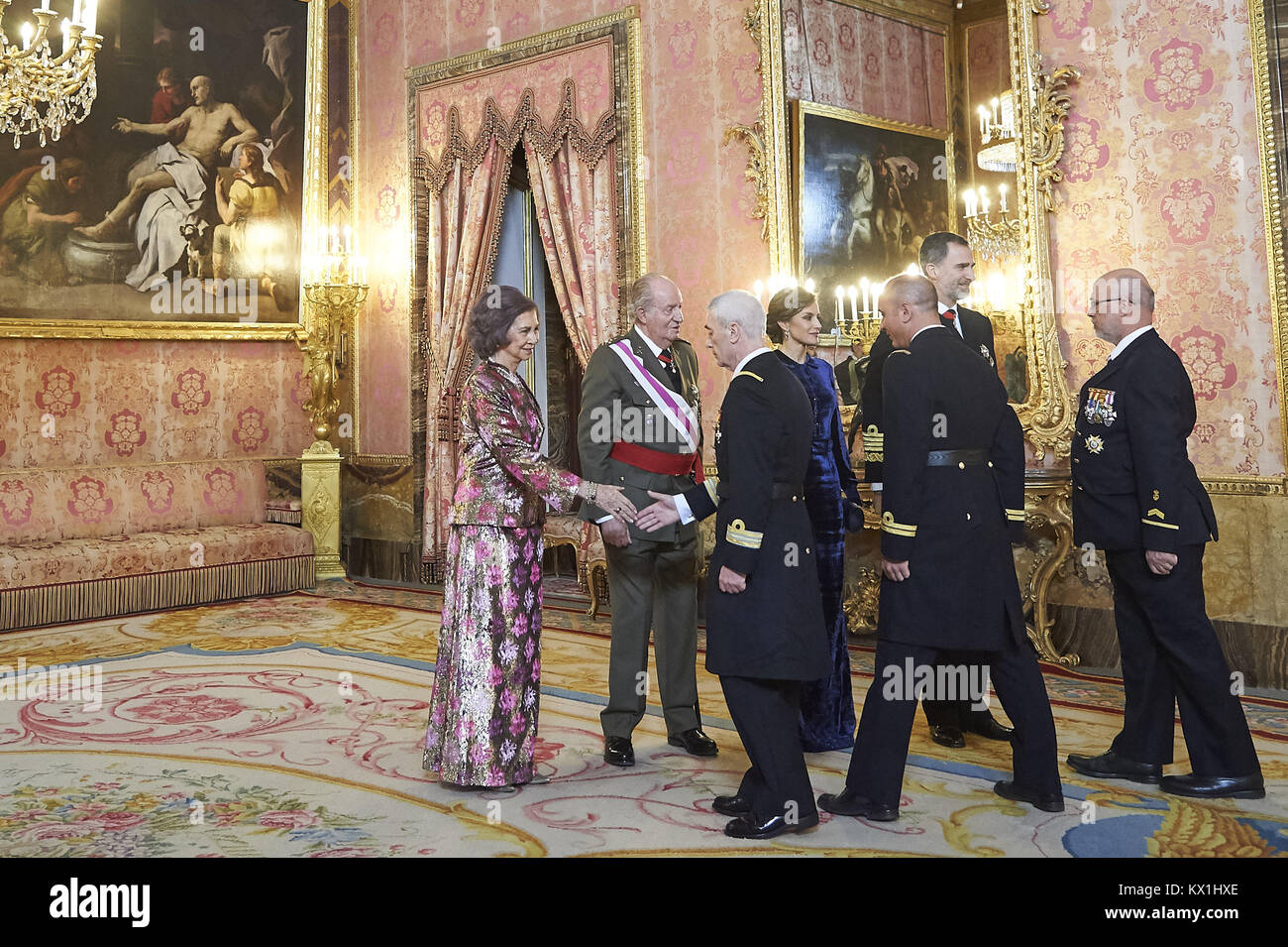 Madrid, Madrid, Spain. 6th Jan, 2018. Queen Sofia of Spain, King Juan ...