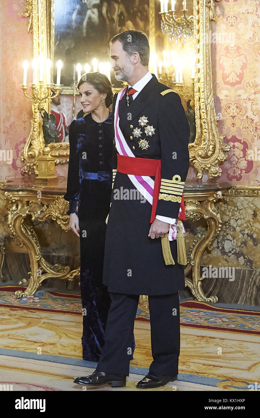 Madrid, Madrid, Spain. 6th Jan, 2018. Queen Sofia of Spain, King Juan ...